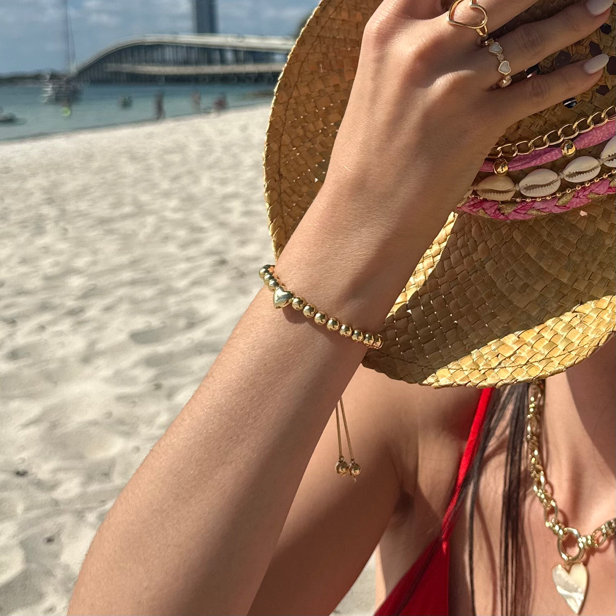 Adjustable Chunky Heart Bracelet – delisico